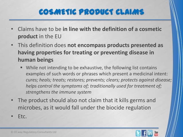 Cosmetic product claims | PPTX