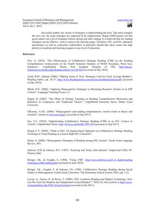 11.collaborative strategic reading (csr) within cognitive and metacognitive strategies ...