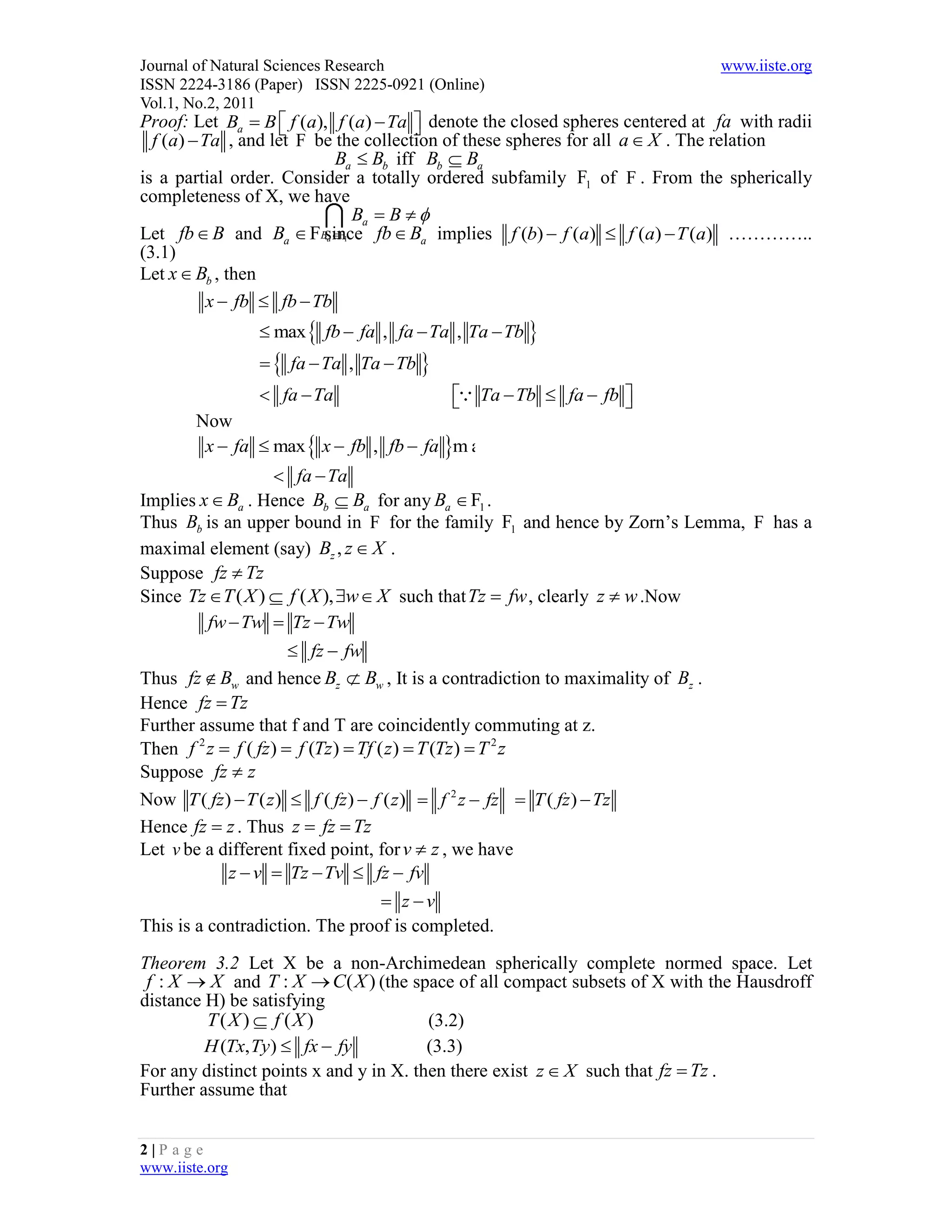 Mon Fixed Point Theorems In Non Archimedean Normed Space Pdf