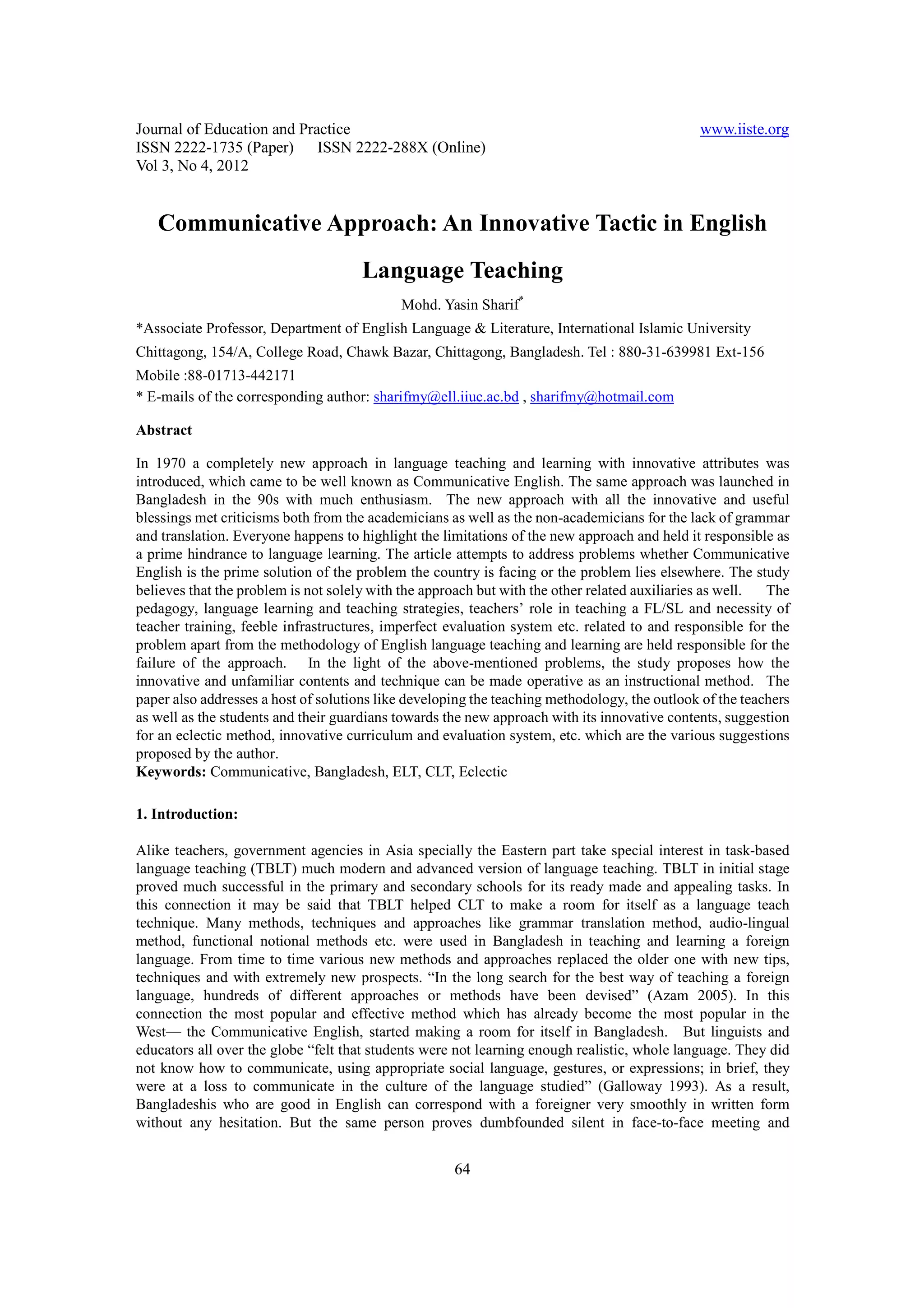 11.communicative approach an innovative tactic in english language ...