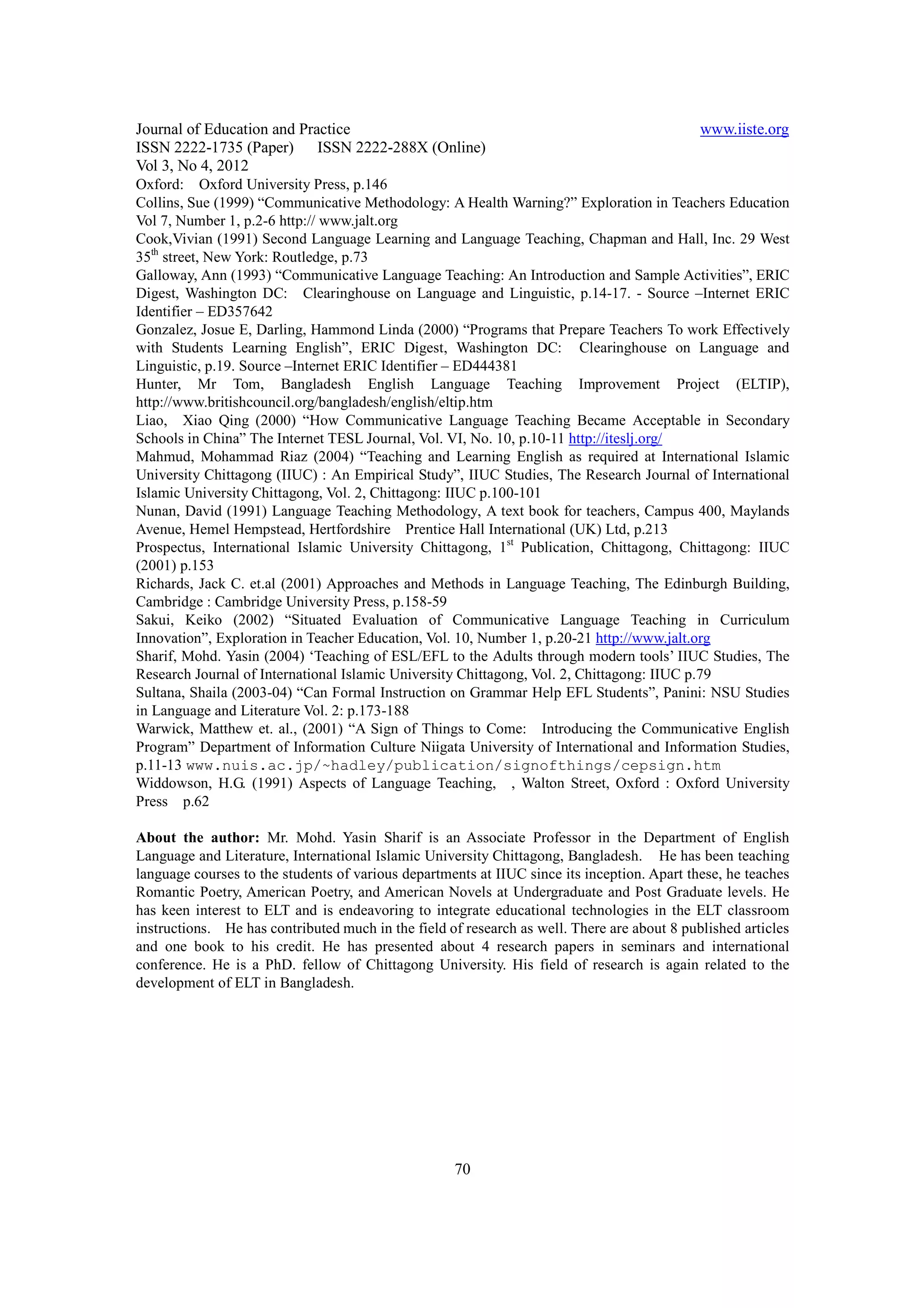 11.communicative approach an innovative tactic in english language teaching | PDF