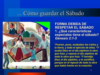 11 como guardar el sabado | PPTX
