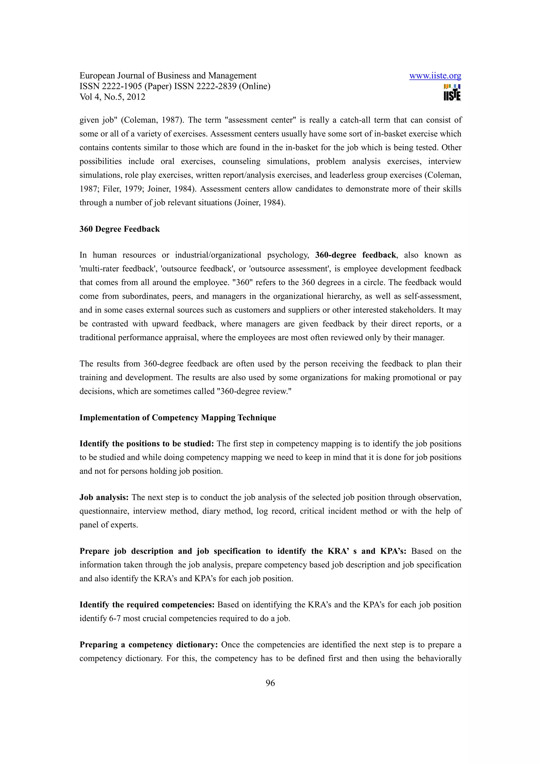 11.competency mapping a tool for hr excellence | PDF