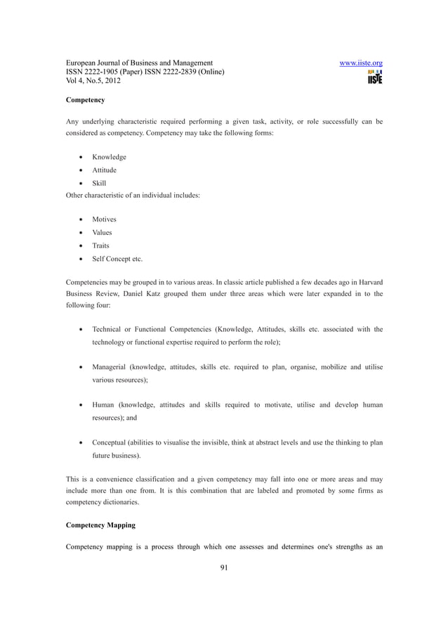 11.competency mapping a tool for hr excellence | PDF