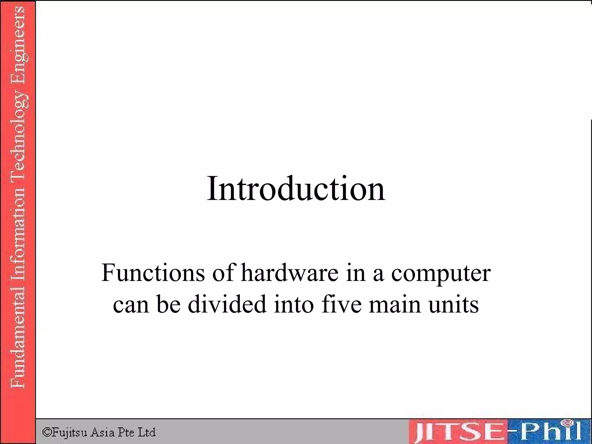 11. Computer Systems Hardware 1 | PPT