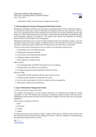 11.conceptual overview of mis and its importance in an organization | PDF