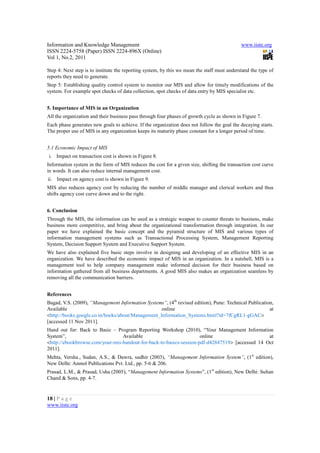11.conceptual overview of mis and its importance in an organization | PDF