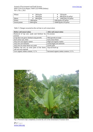 11.construction of soil conservation structures for improvement of crops and soil productivity ...