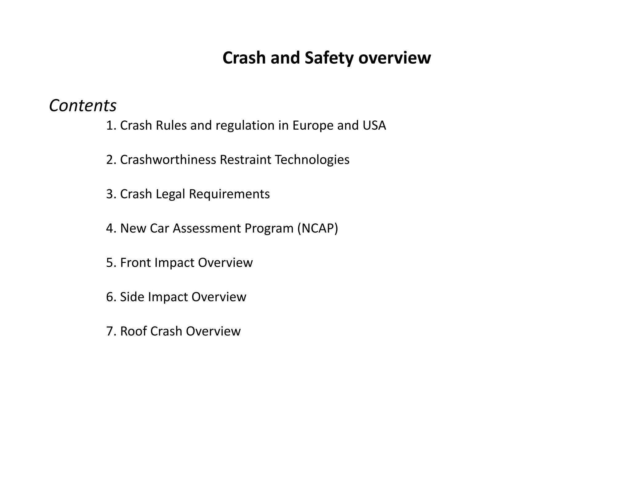 Crash simulations and safety practices in FEA | PDF