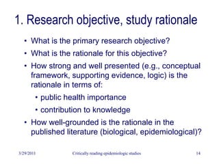 11 critically readingepidstudies | PPT