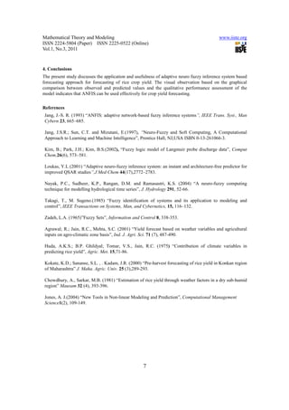 11.crop yield forecasting by adaptive neuro fuzzy inference system | PDF