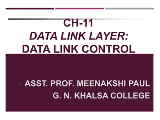 Data Link Control | PPTX