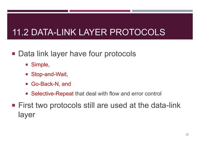 Data Link Control | PPTX | Computer Networking | Computing