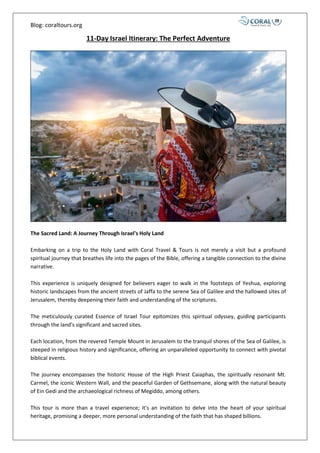 11-Day Israel Itinerary: The Perfect Adventure | Coral Travel & Tours | PDF