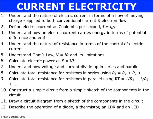 11 - DC Electricity | PDF | Physics | Science