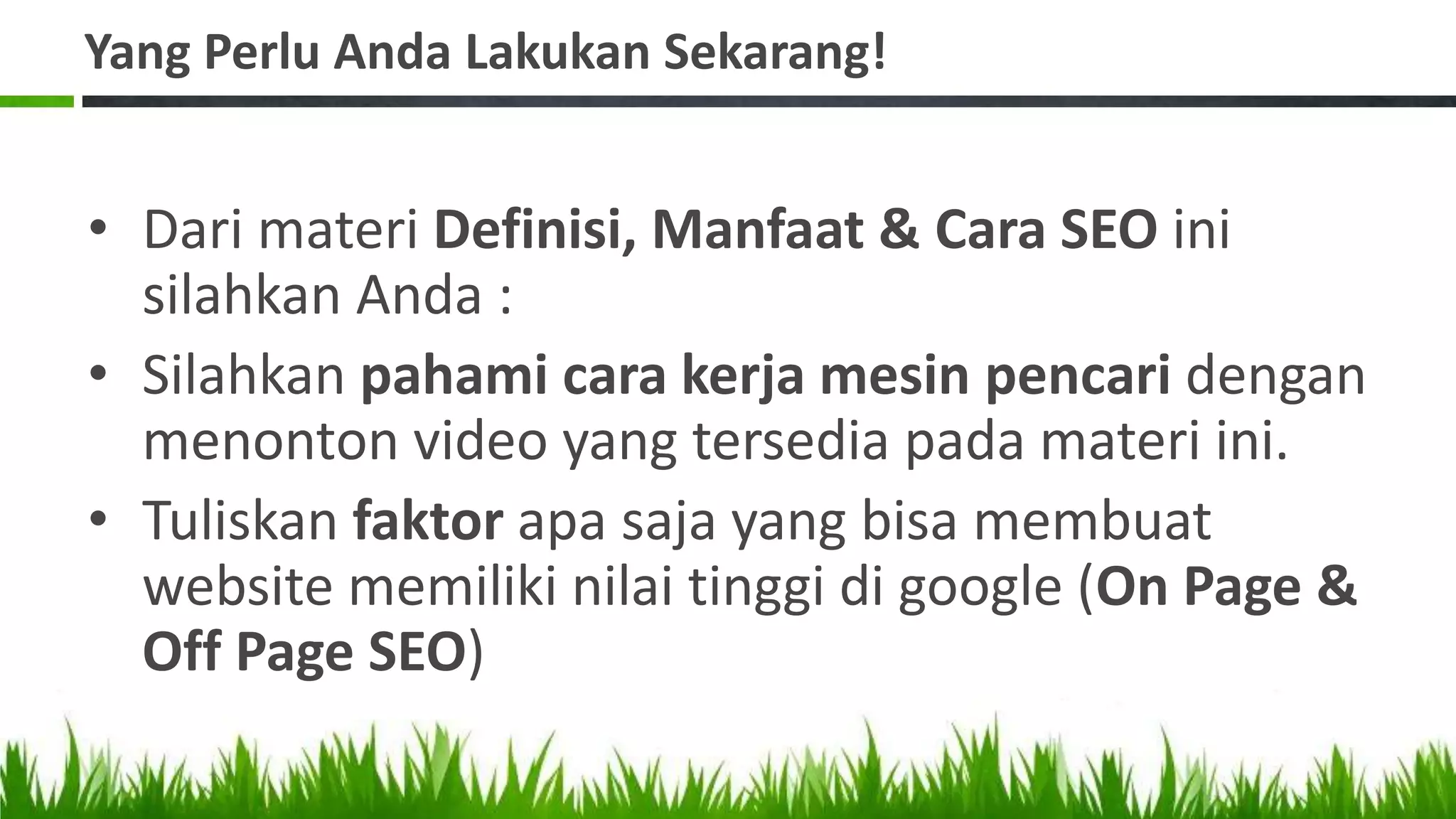 11 Definisi, manfaat & cara seo | PPT