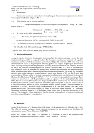 11.design and development of niosomal delivery system for ketoprofen | PDF