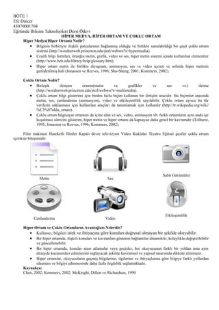 Çoklu Ortam İçerikleri | DOC