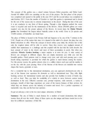 dubai global village and miracle garden | DOCX