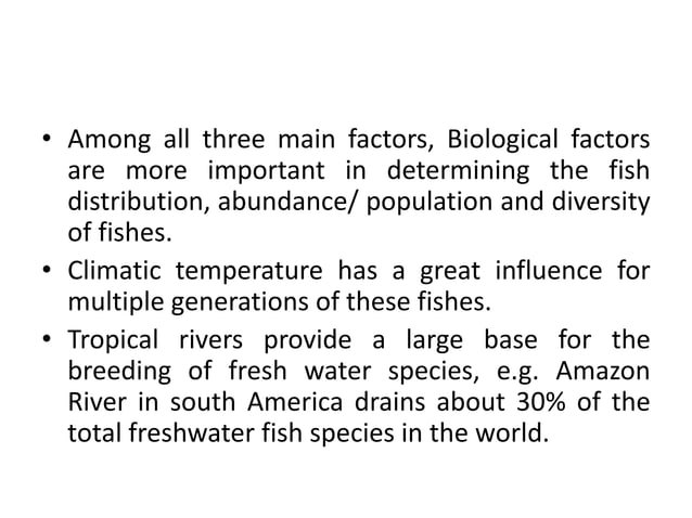 ECOLOGY OF FISHES.pptx full presentation | PPTX | Zoos & Aquariums ...