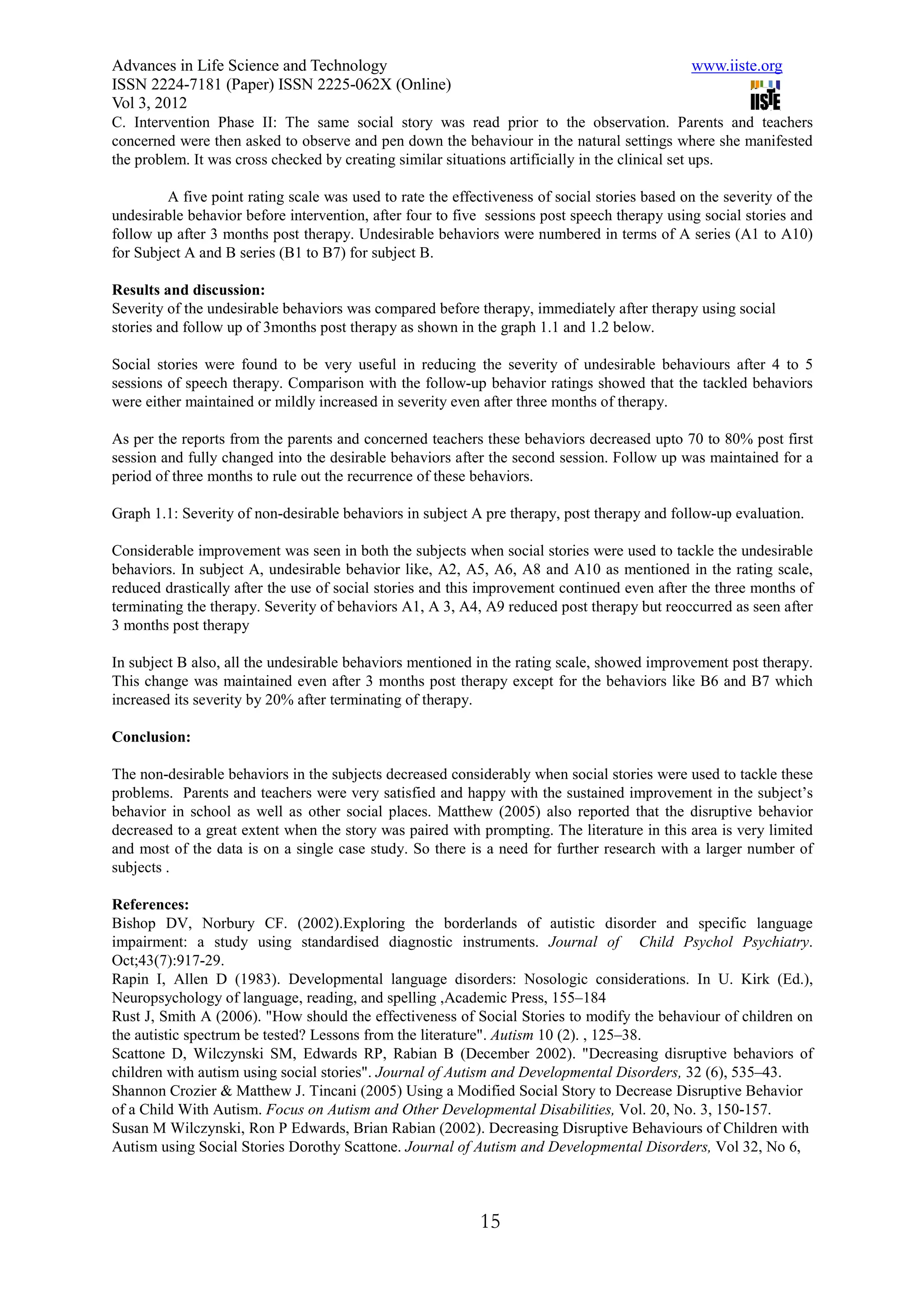 11.effectiveness of social stories in children with semantic pragmatic ...