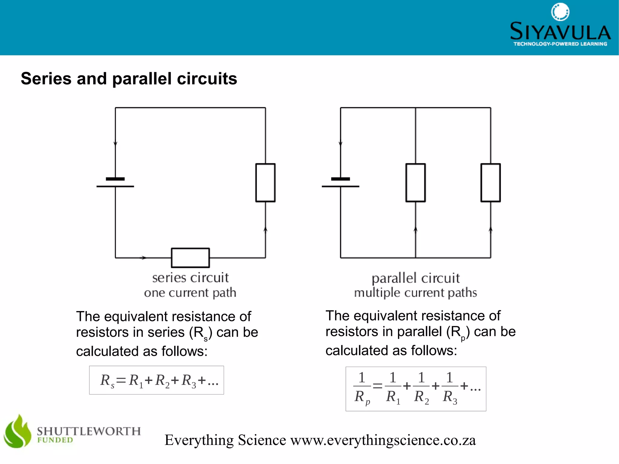 Electric circuits - grade 11 | ODP