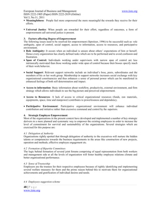 11.employee empowerment a strategy towards workplace commitment | PDF