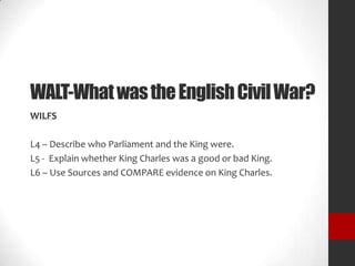 811 - English Civil War Introduction | PPT