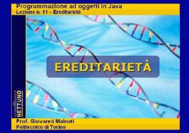 Lezione 11 Java - Ereditarietà | PDF | Programming Languages | Computing