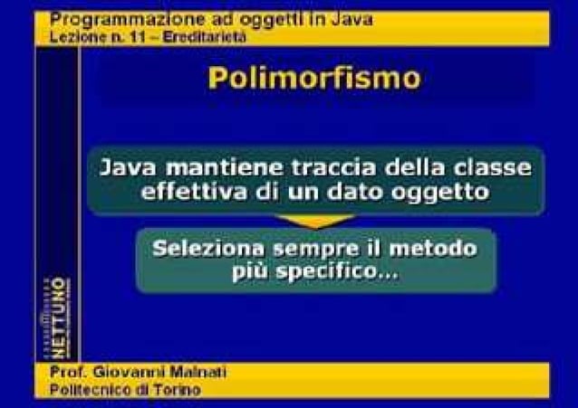 Lezione 11 Java - Ereditarietà | PDF