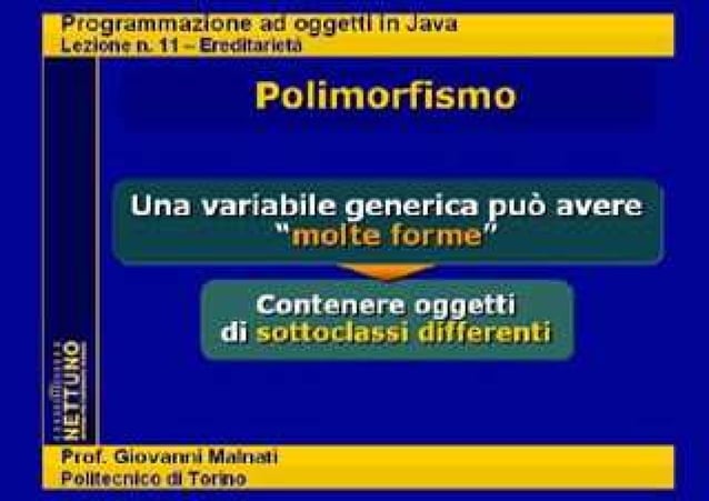 Lezione 11 Java - Ereditarietà | PDF | Programming Languages | Computing
