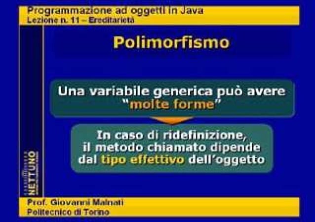 Lezione 11 Java - Ereditarietà | PDF | Programming Languages | Computing