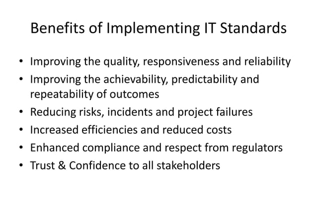 Standardization of IT Processes | PPT