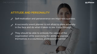 11 essential qualities of a successful event planner | PPT