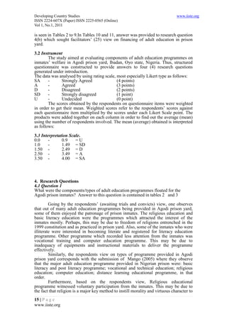 11.evaluation of components of adult education on the inmates’ welfare ...