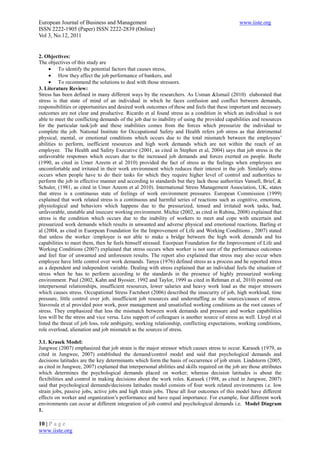 11.factors causing stress and impact on job performance | PDF ...