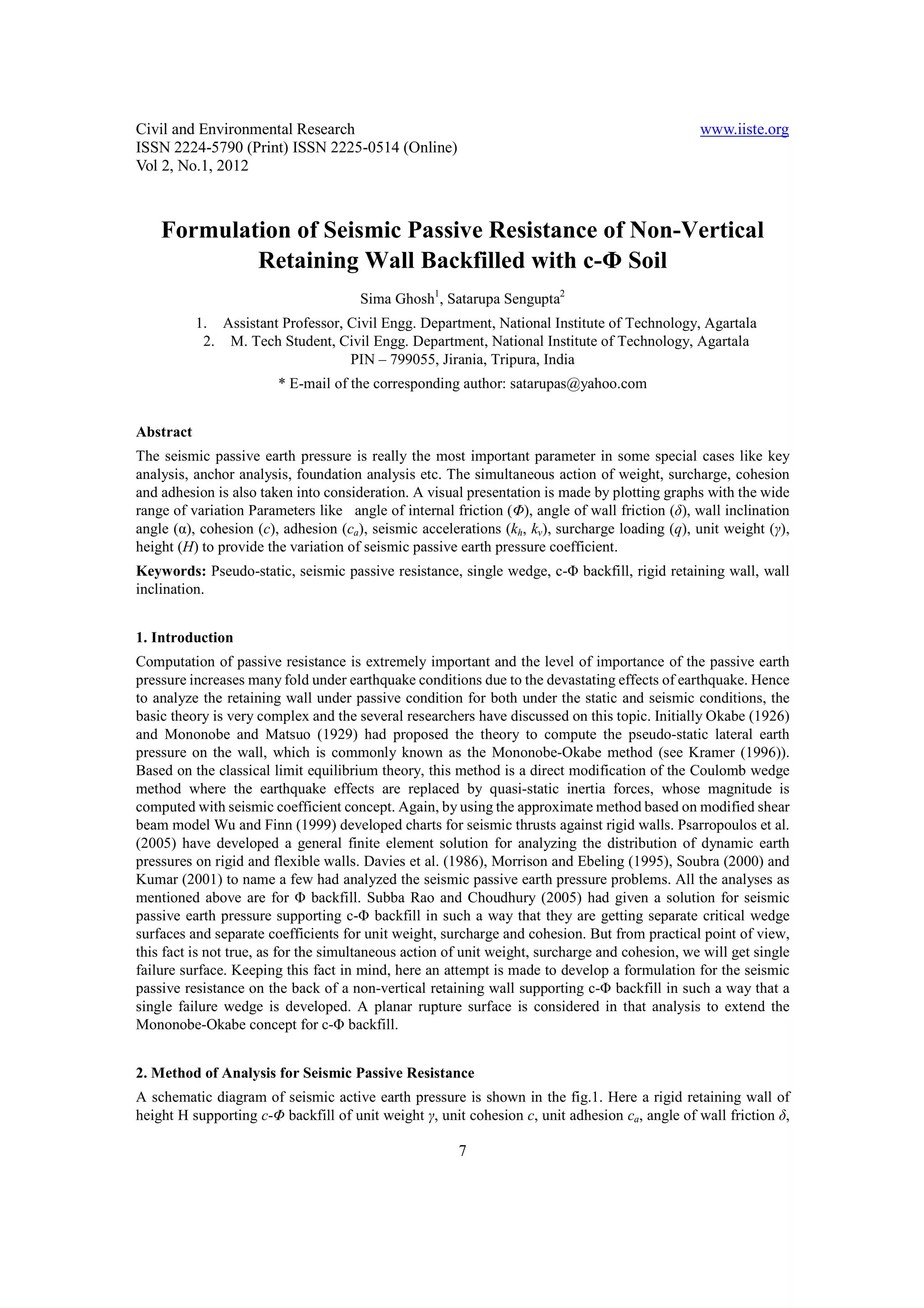 11.formulation of seismic passive resistance of non | PDF