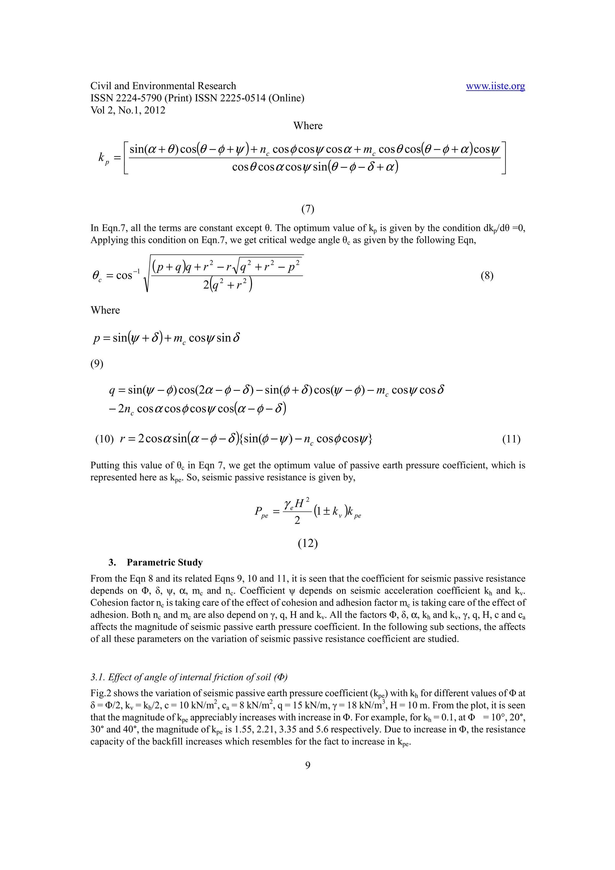 11.formulation of seismic passive resistance of non | PDF
