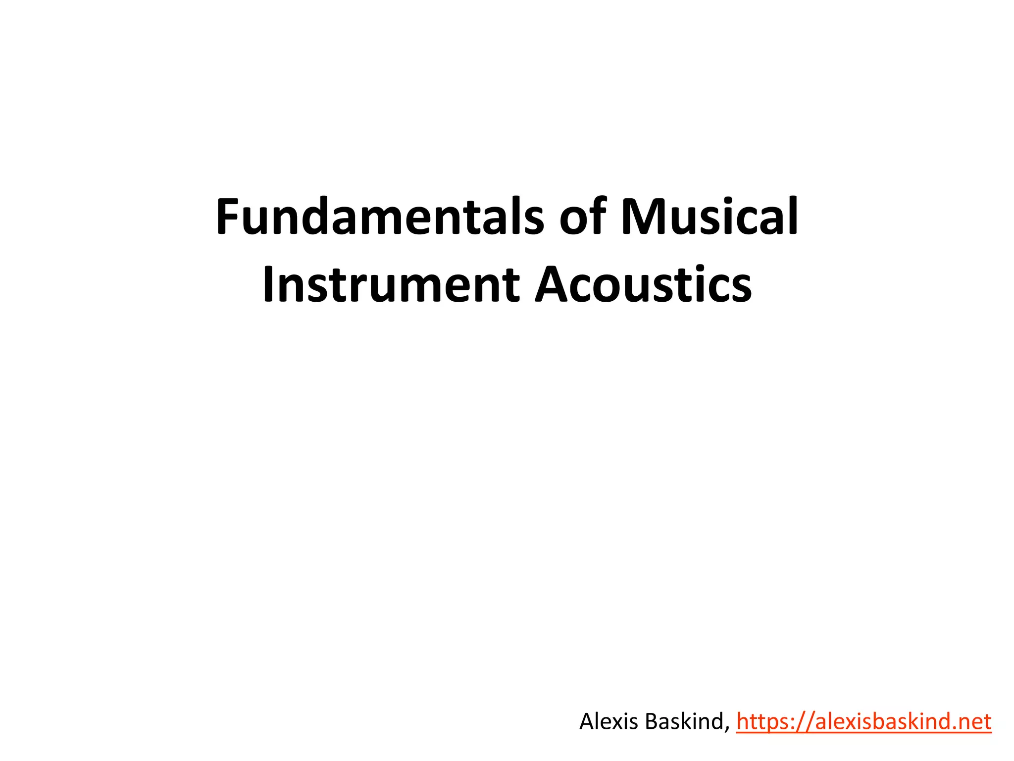 Fundamentals of Music Instrument Acoustics | PDF