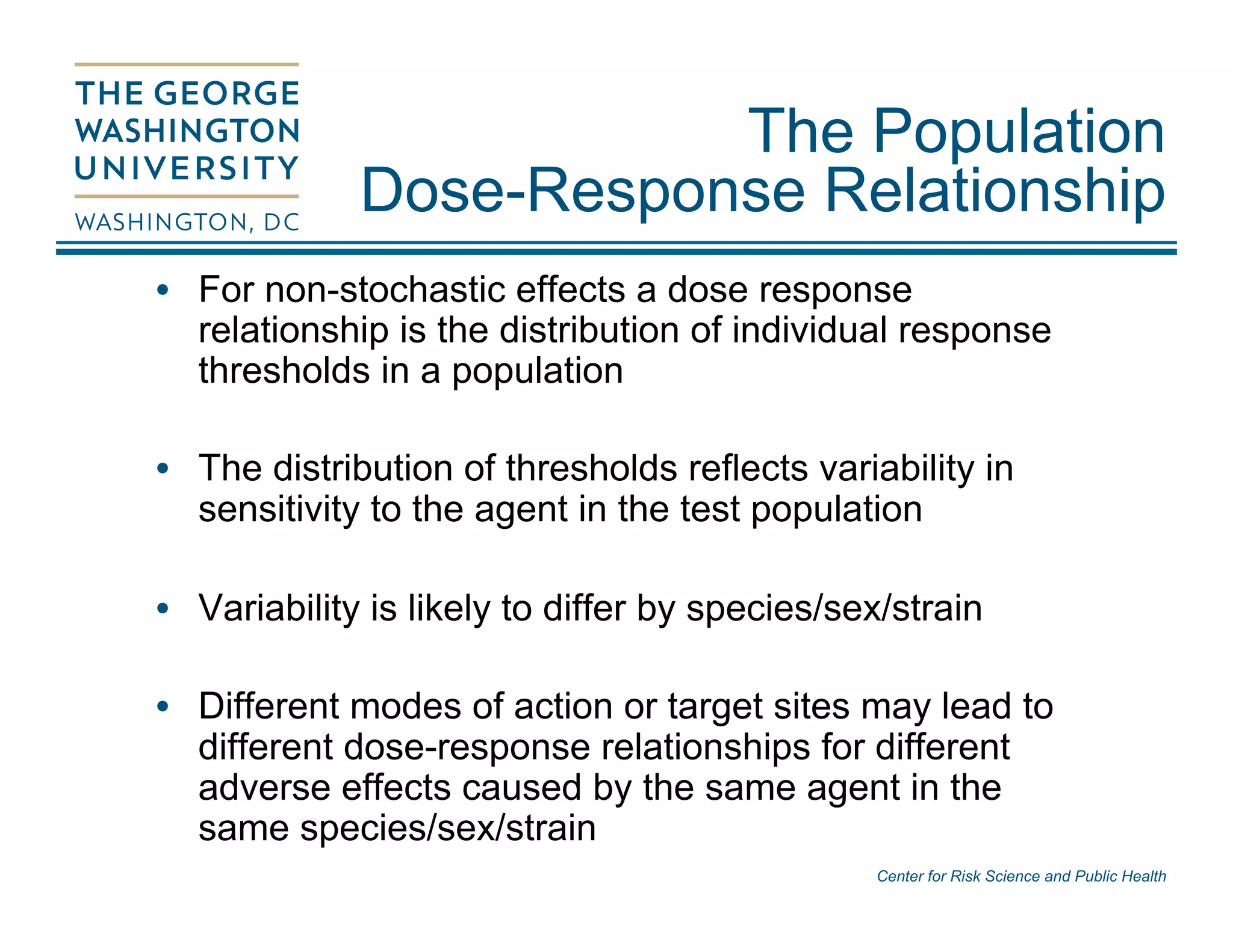 Modeling Dose Response for Risk Assessment, George Gray | PDF