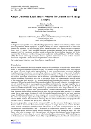 11.graph cut based local binary patterns for content based image retrieval | PDF | Databases ...