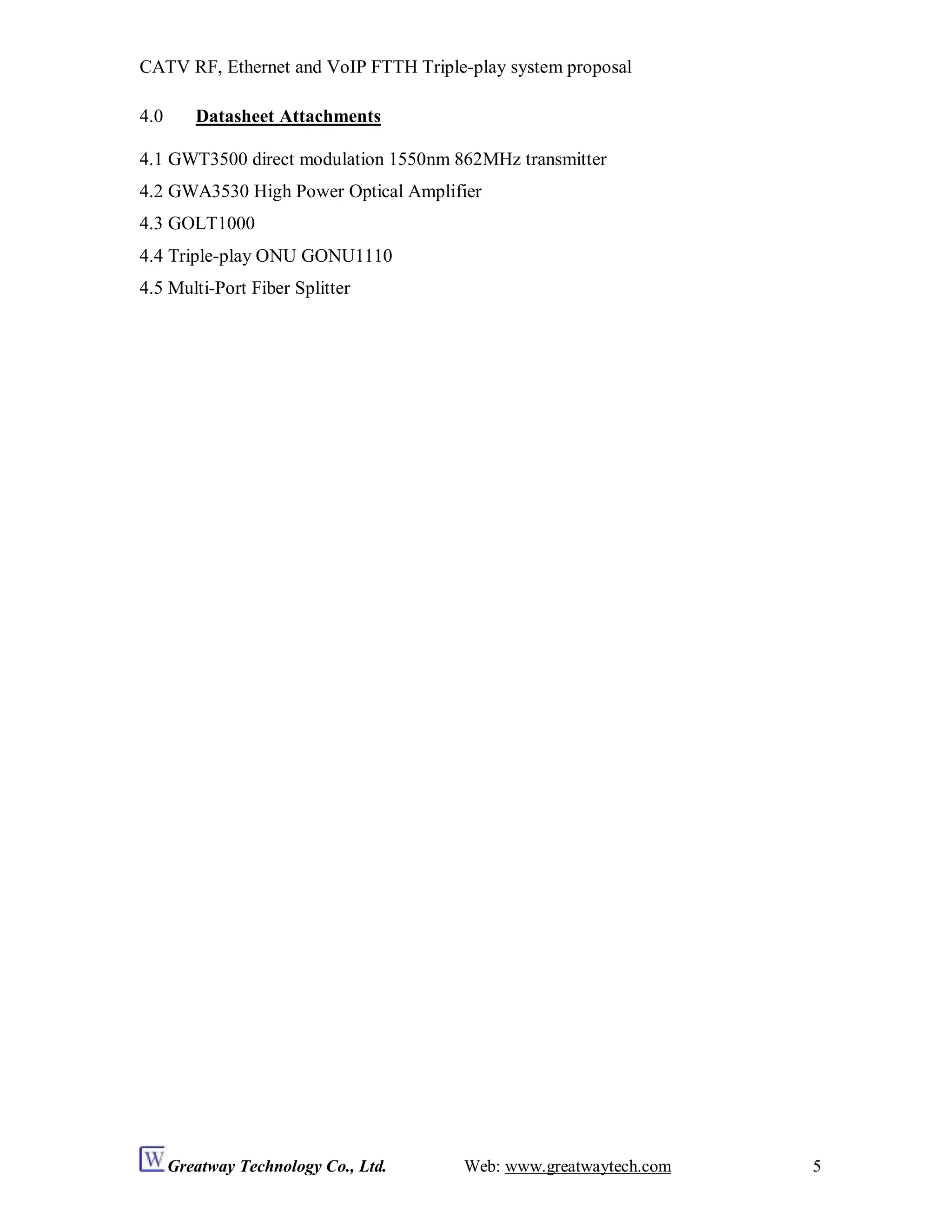 11.greatway triple playproposal110422 | PDF