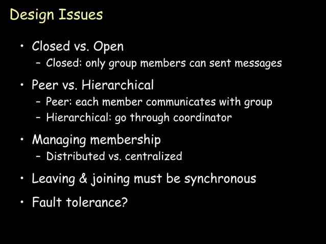 Group Communication (Distributed computing) | PPT
