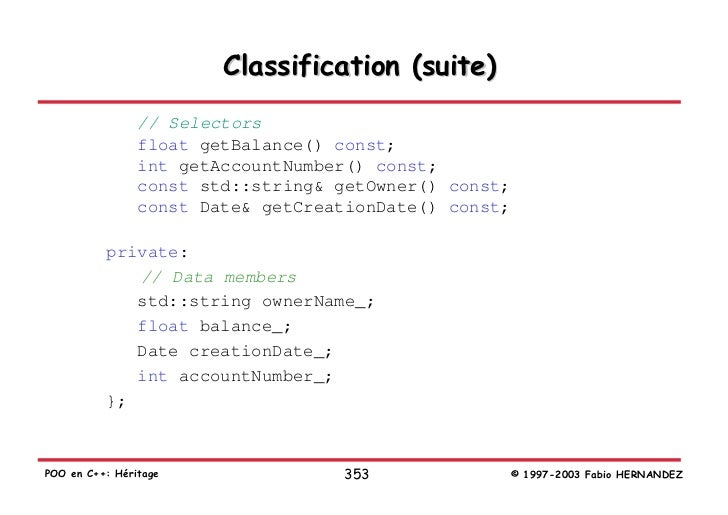 Partie 11 Héritage — Programmation Orientée Objet En C