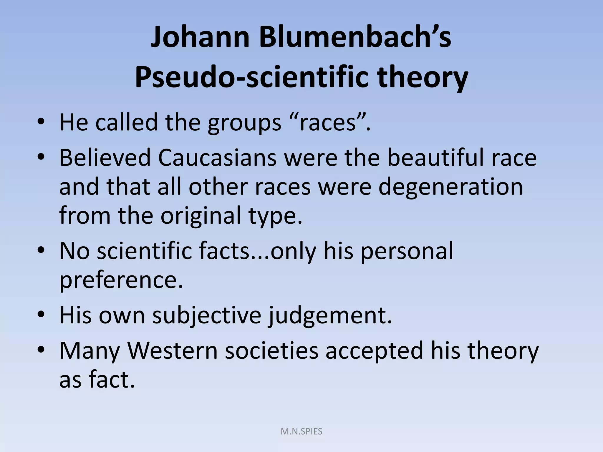 Ideas of race: Theories and Practice | PPTX