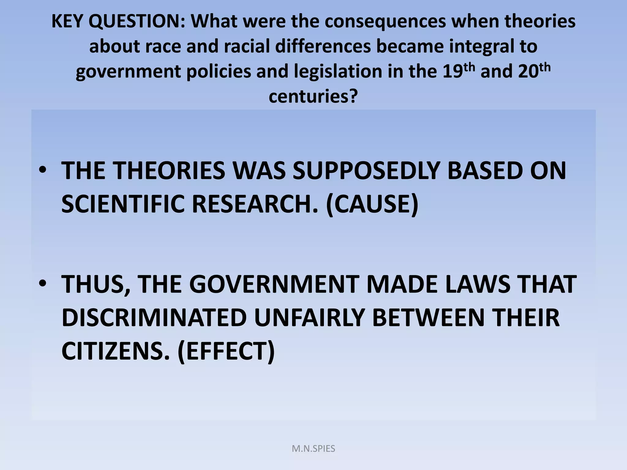 Ideas of race: Theories and Practice | PPTX