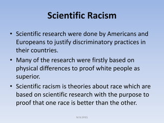 Ideas of race: Theories and Practice | PPTX