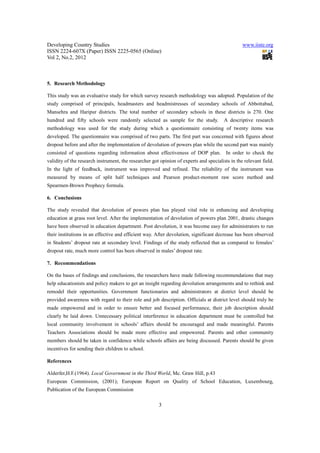 11.impact of devolution of power plan on students | PDF