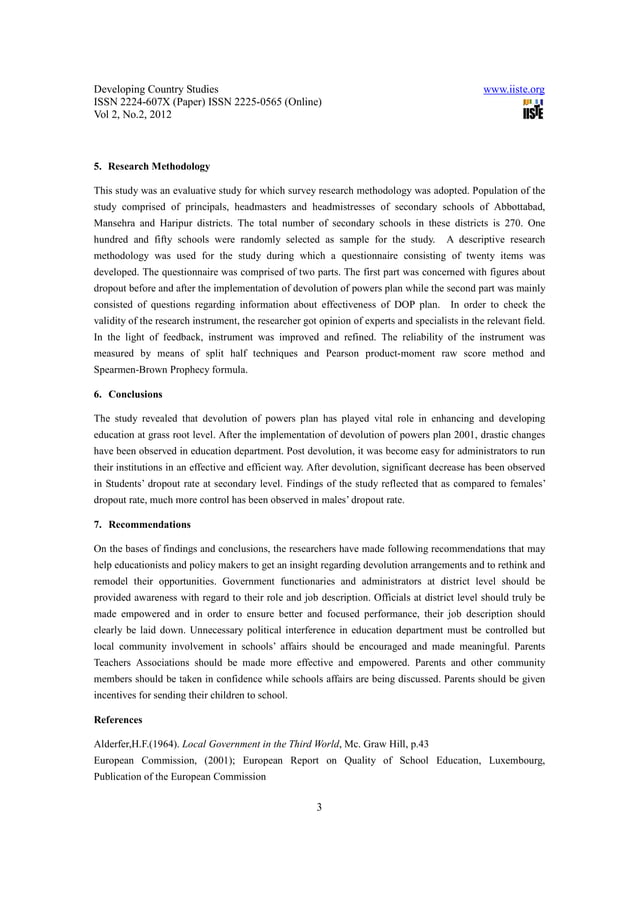 11.impact of devolution of power plan on students | PDF