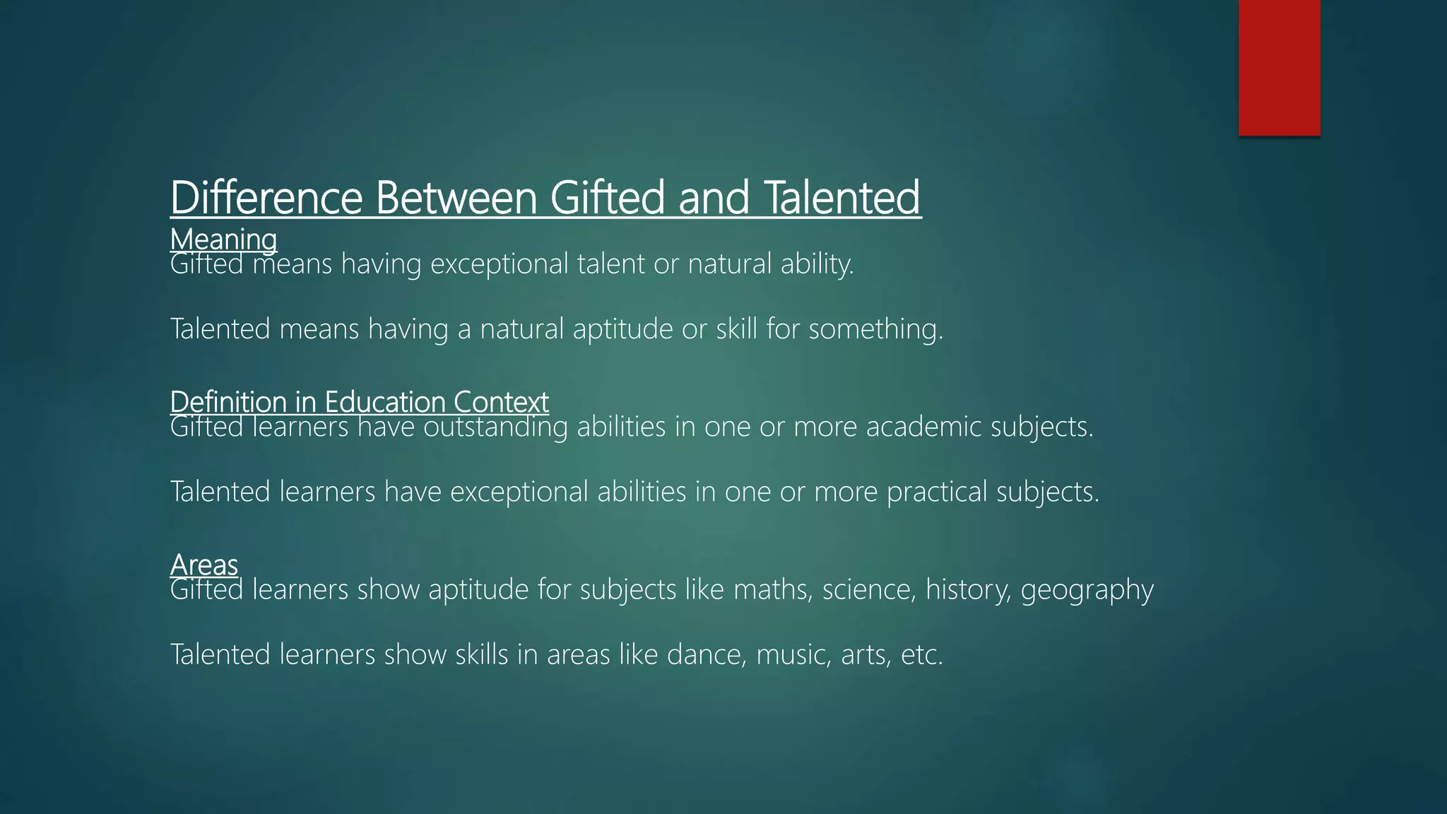 Gifted and Talented Students | PPT